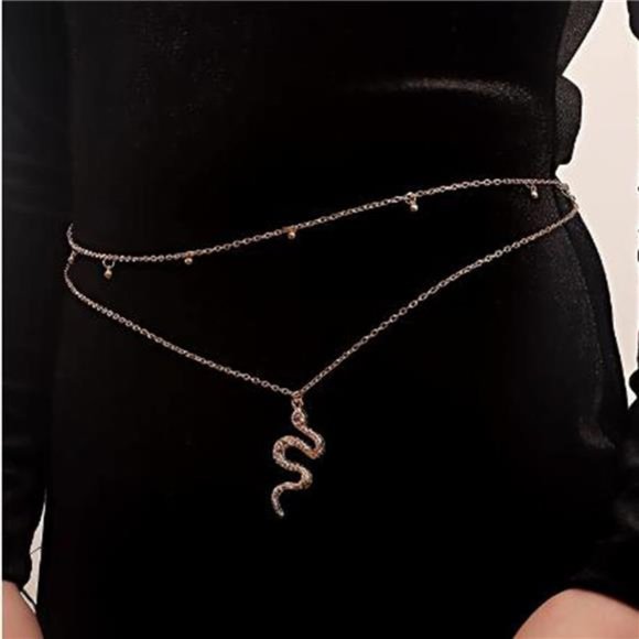 Other | Zeshimb Snake Waist Chain Layered Belly Beads Chain Sexy Beach ...